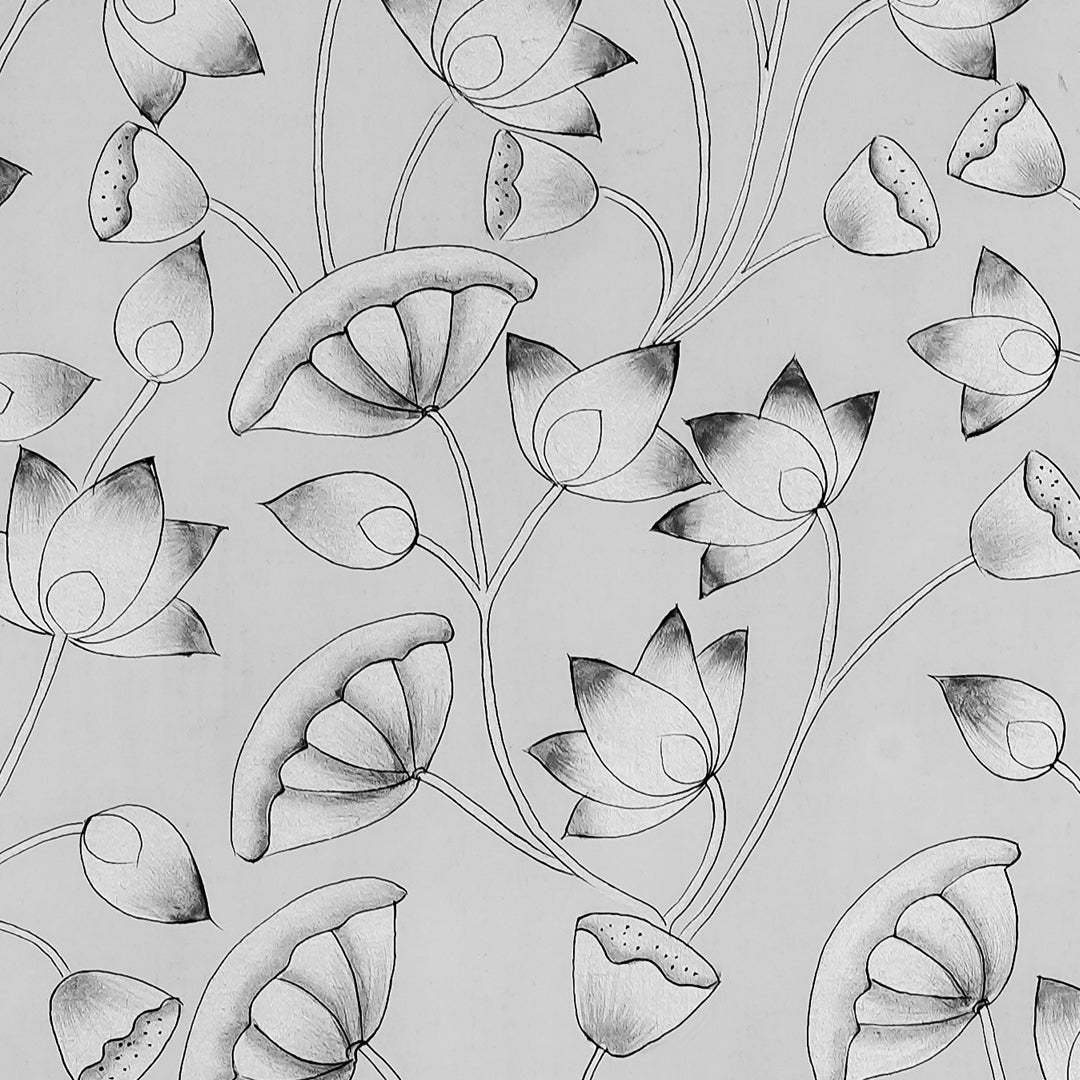 Ivory Lotus Pichwai Artwork Painting For Home Wall Decor – TheBimba.com