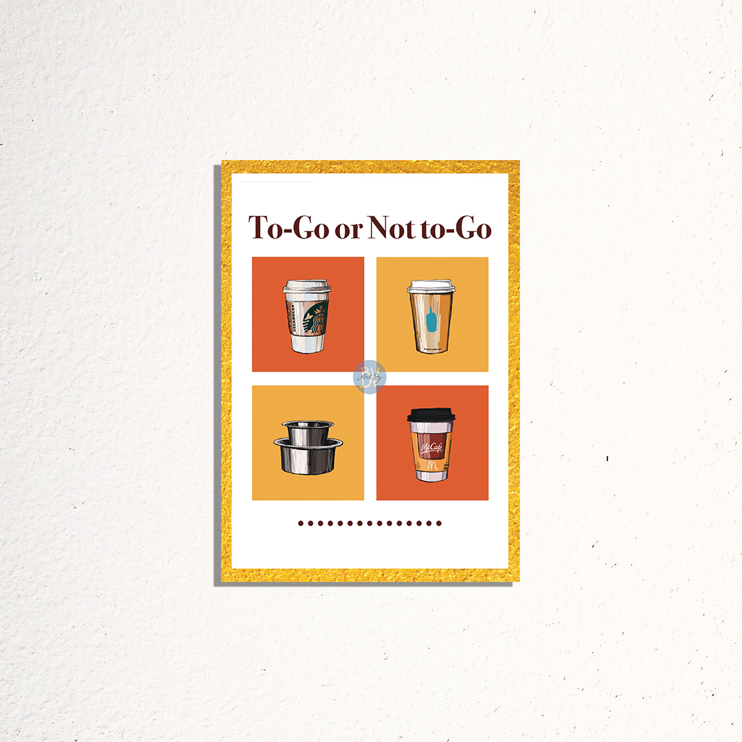 The Coffee Dilemma Painting by Bharath For Home Wall Decor – TheBimba.com