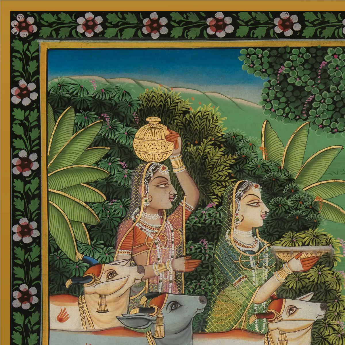 Divine Grace of Gokul Chandrama Handmade Pichwai Painting – TheBimba.com